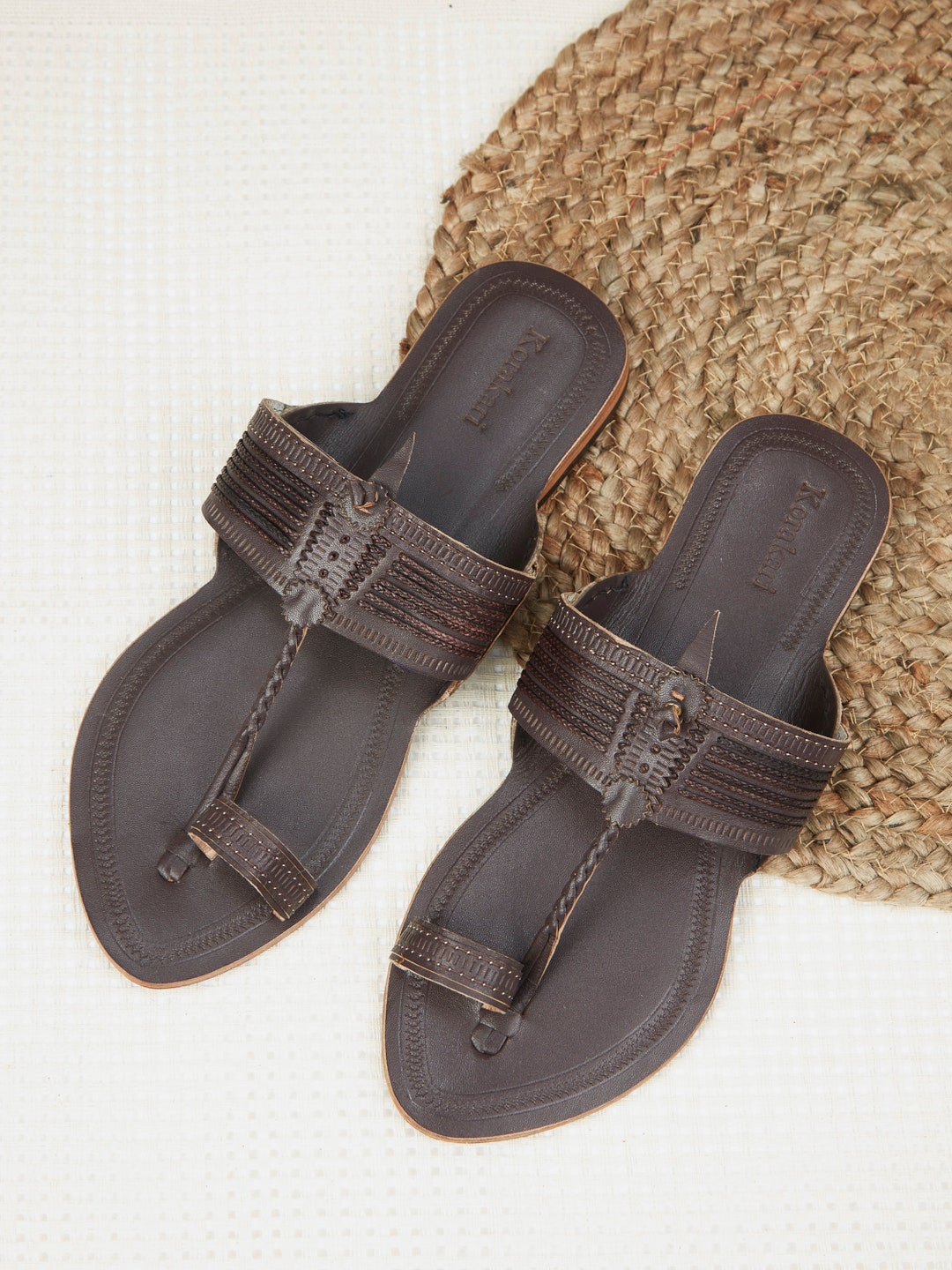 Indian Handcrafted Sandal | Flat Sandals | Handmade Slippers | Women ...