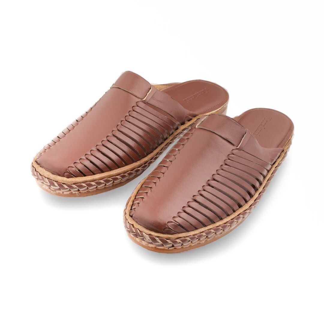 Brown Sherry Bantu - Mens Traditional Indian Kolhapuri Leather Bantus ...