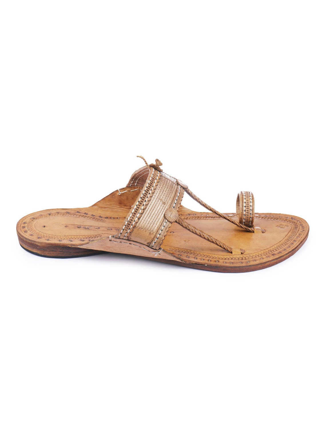 Tan Leather Sandals for Men, Kolhapuri Chappal, Gifts for Him, Men's ...