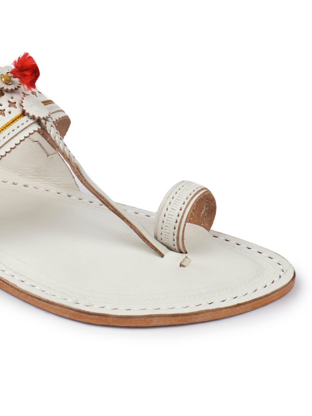 Men's Authentic White Kolhapuri Sandals | Mens Kolhapuri Chappals ...