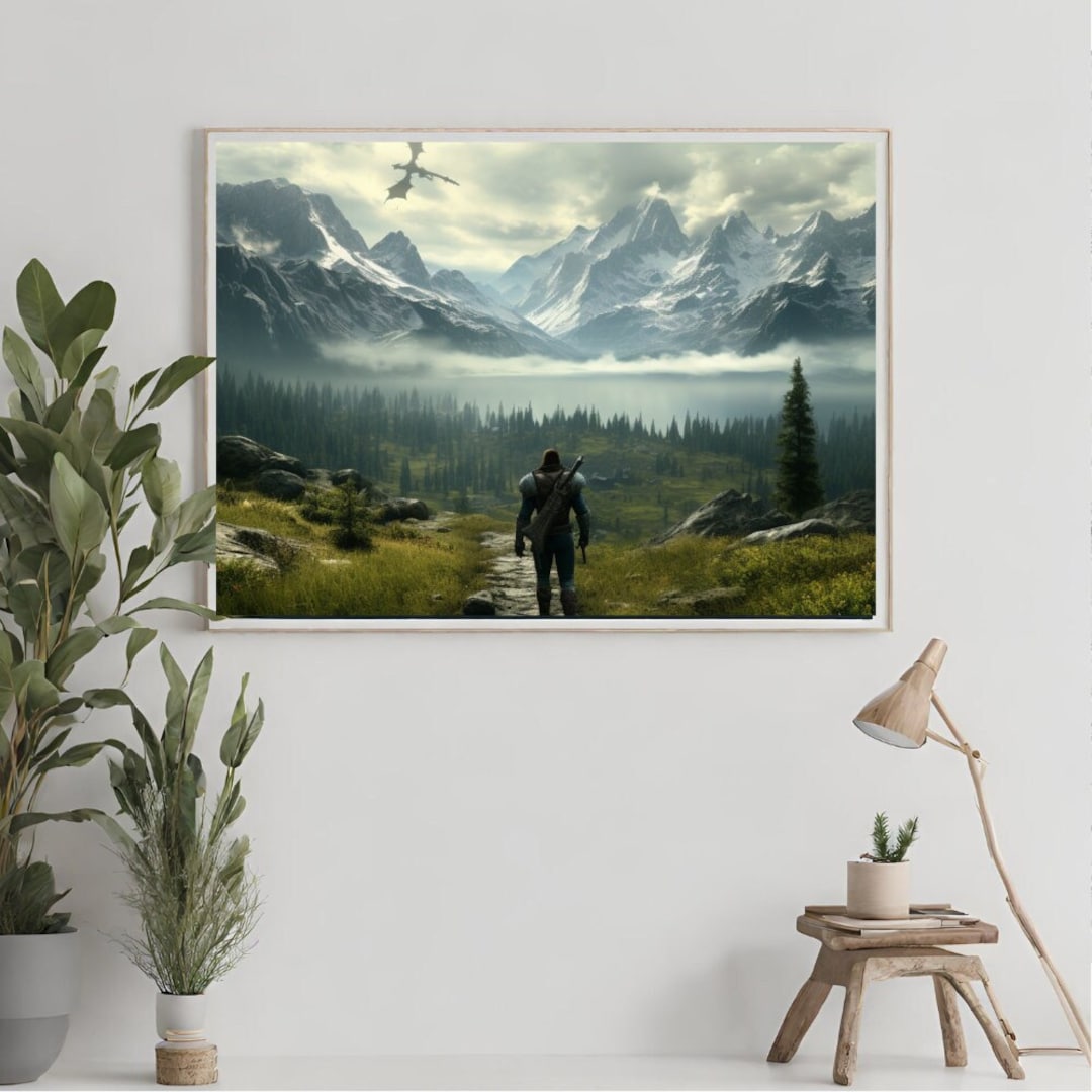 Skyrim Wall Art, Skyrim Art, Skyrim Decor, Skyrim Poster, Skyrim ...