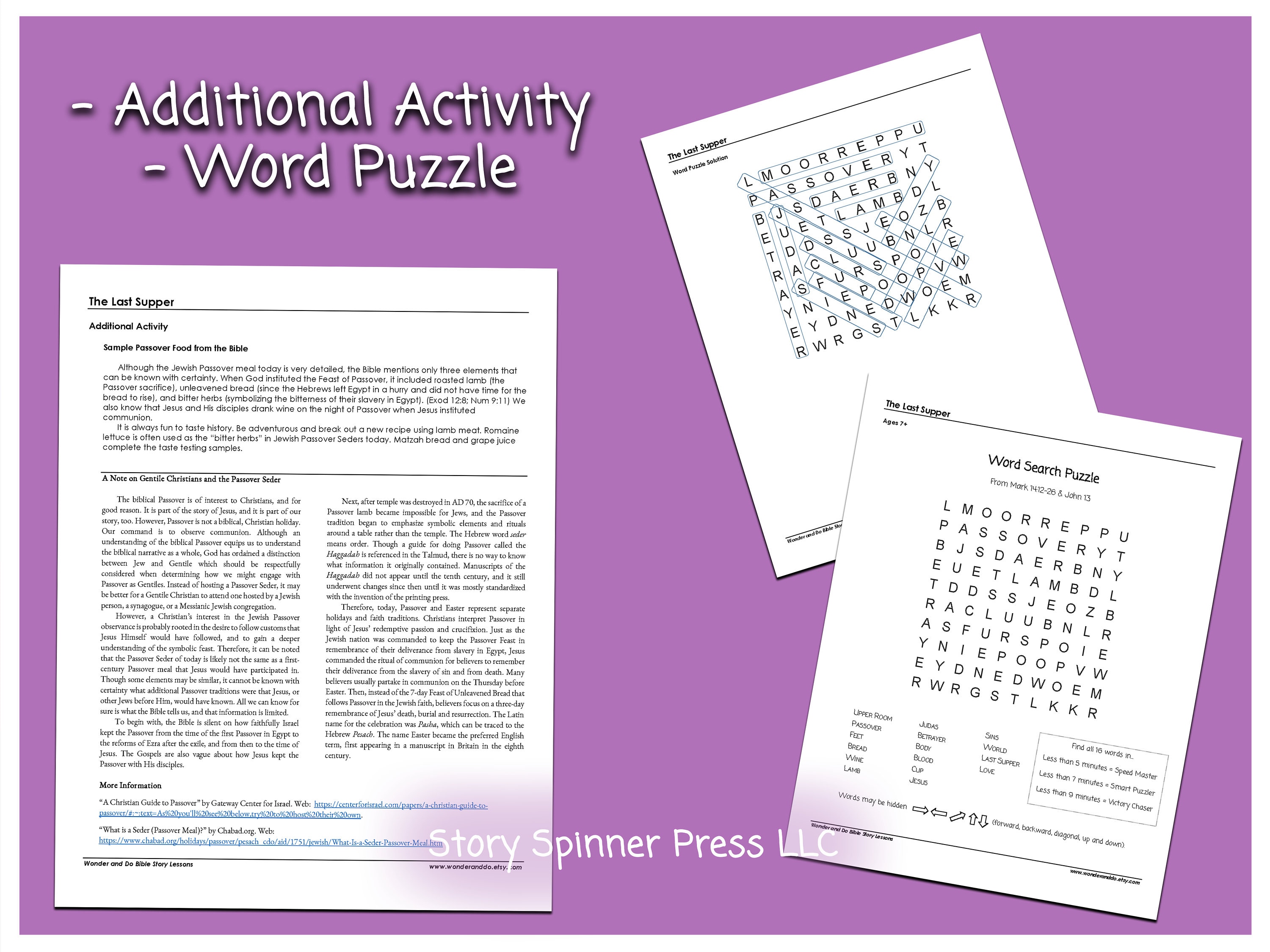 The Last Supper | Bible Story and Lesson Activities for Kids | 4 Years ...