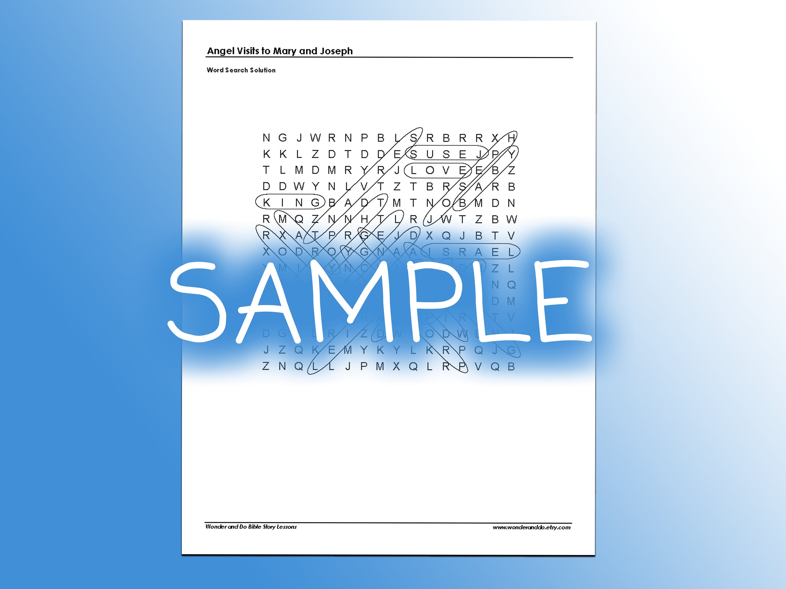 Angel Visits to Mary and Joseph Bible Story and Lesson Activities for ...