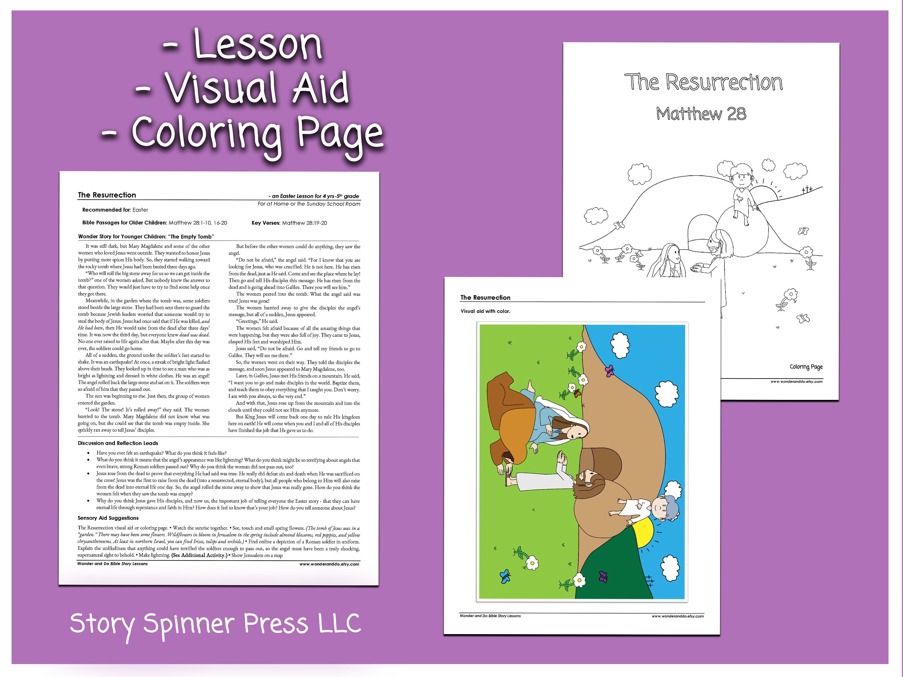 Easter: the Resurrection of Jesus | Bible Story and Lesson Activities ...