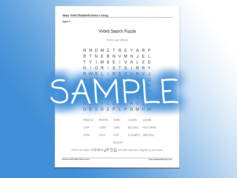 Mary Visits Elizabeth | Bible Story and Lesson Activities for Kids | 4 ...