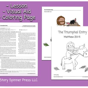 Palm Sunday Triumphal Entry | Bible Lesson and Activities for Kids | 4 ...