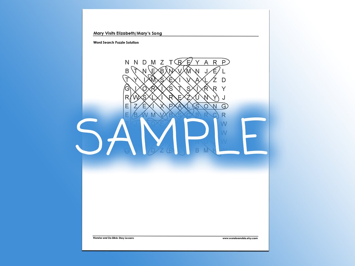 Mary Visits Elizabeth | Bible Story and Lesson Activities for Kids | 4 ...