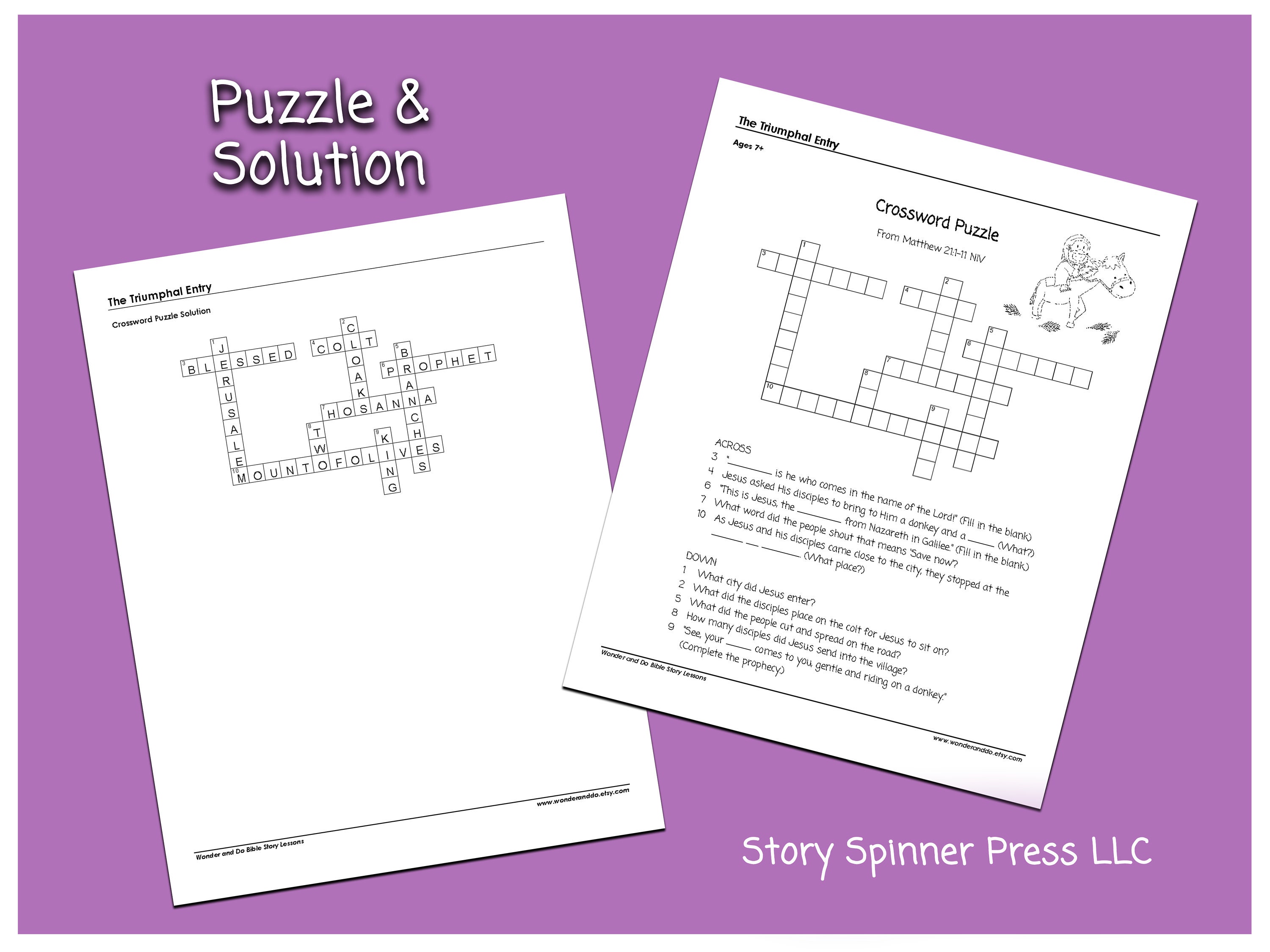 Palm Sunday Triumphal Entry | Bible Lesson and Activities for Kids | 4 ...