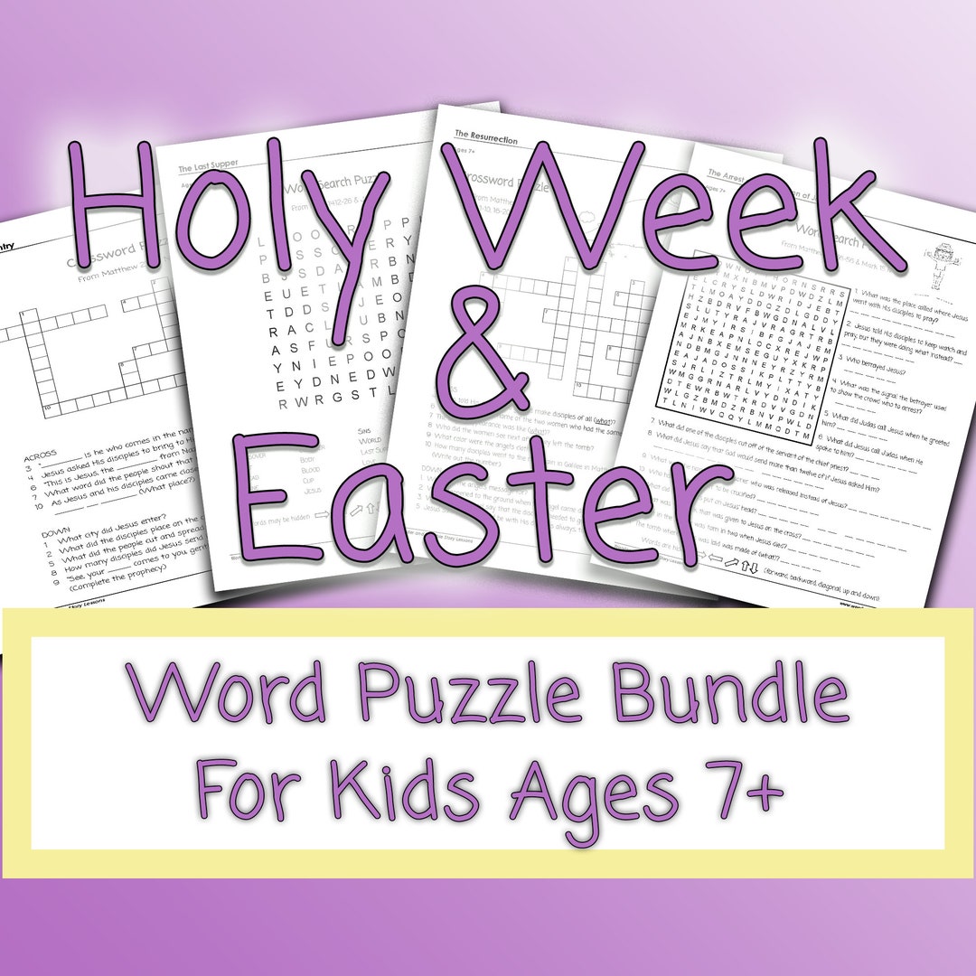 Holy Week and Easter Bible Stories Word Puzzle Bundle | Ages 7 and up ...