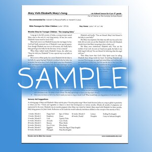 Mary Visits Elizabeth | Bible Story and Lesson Activities for Kids | 4 ...