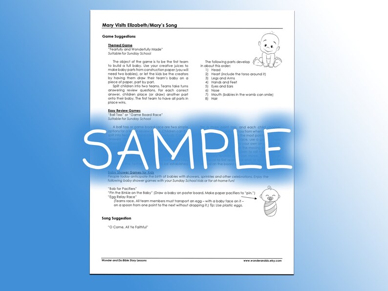 Mary Visits Elizabeth | Bible Story and Lesson Activities for Kids | 4 ...