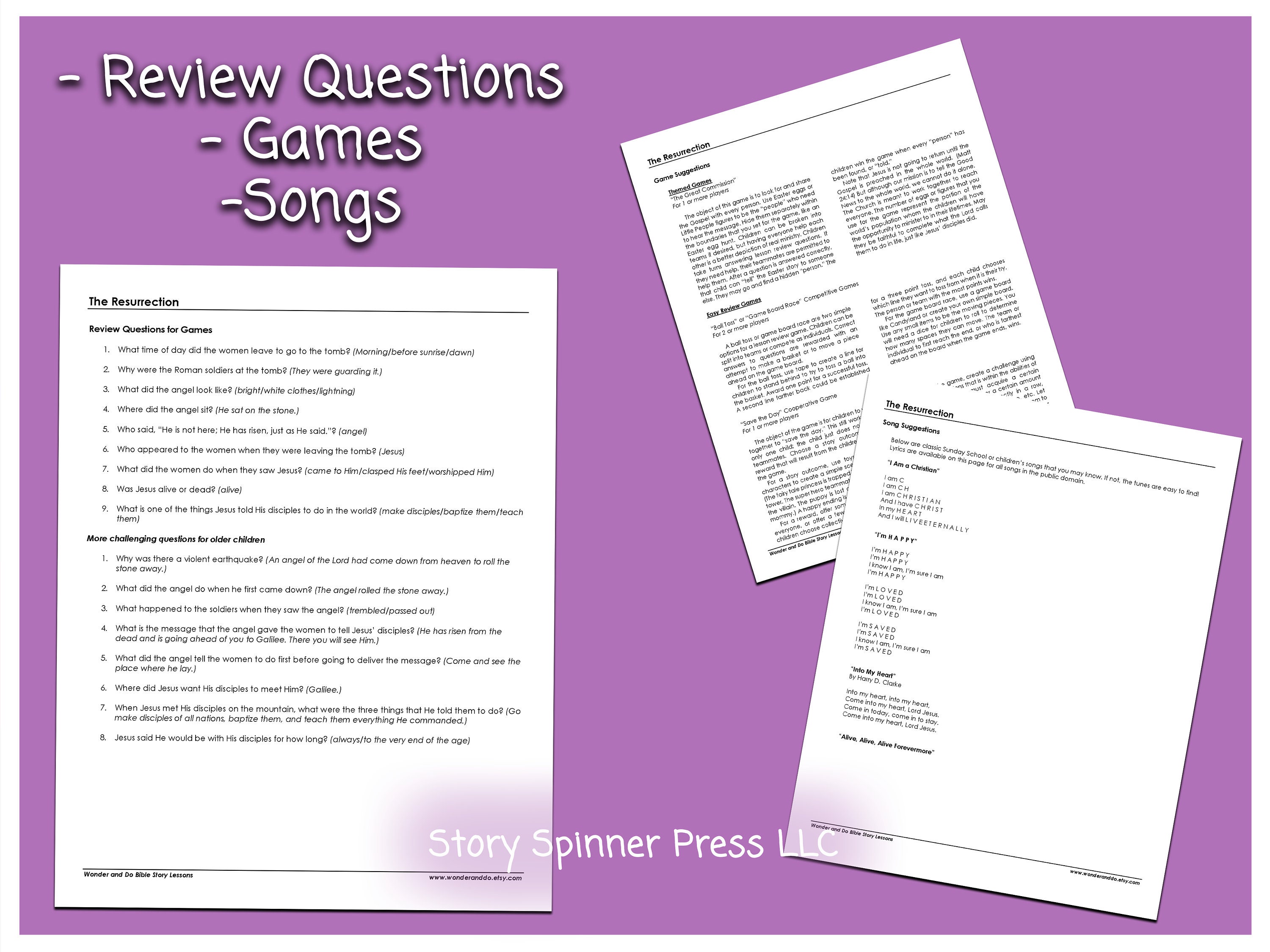 Easter: the Resurrection of Jesus | Bible Story and Lesson Activities ...