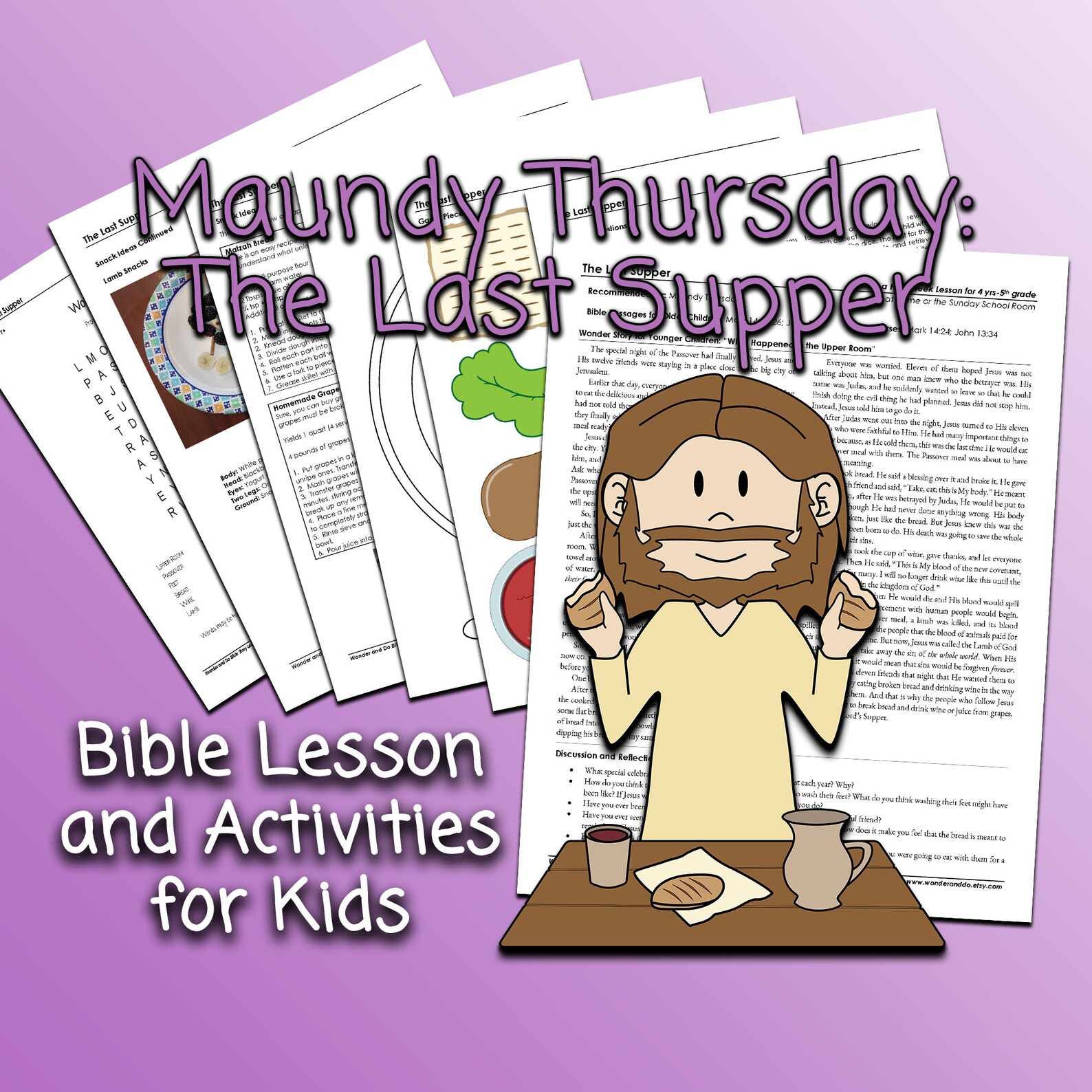 The Last Supper | Bible Story and Lesson Activities for Kids | 4 Years ...