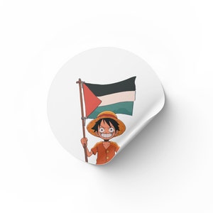 Palestine Luffy, One Picec, Vector Graphic Design Instant Digital ...