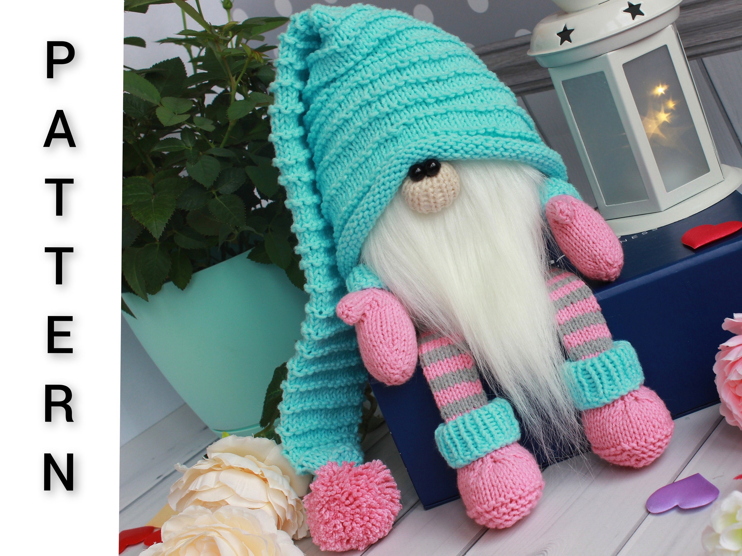 Christmas Gnome KNITTING PATTERN Instant PDF Easy Knitted - Etsy