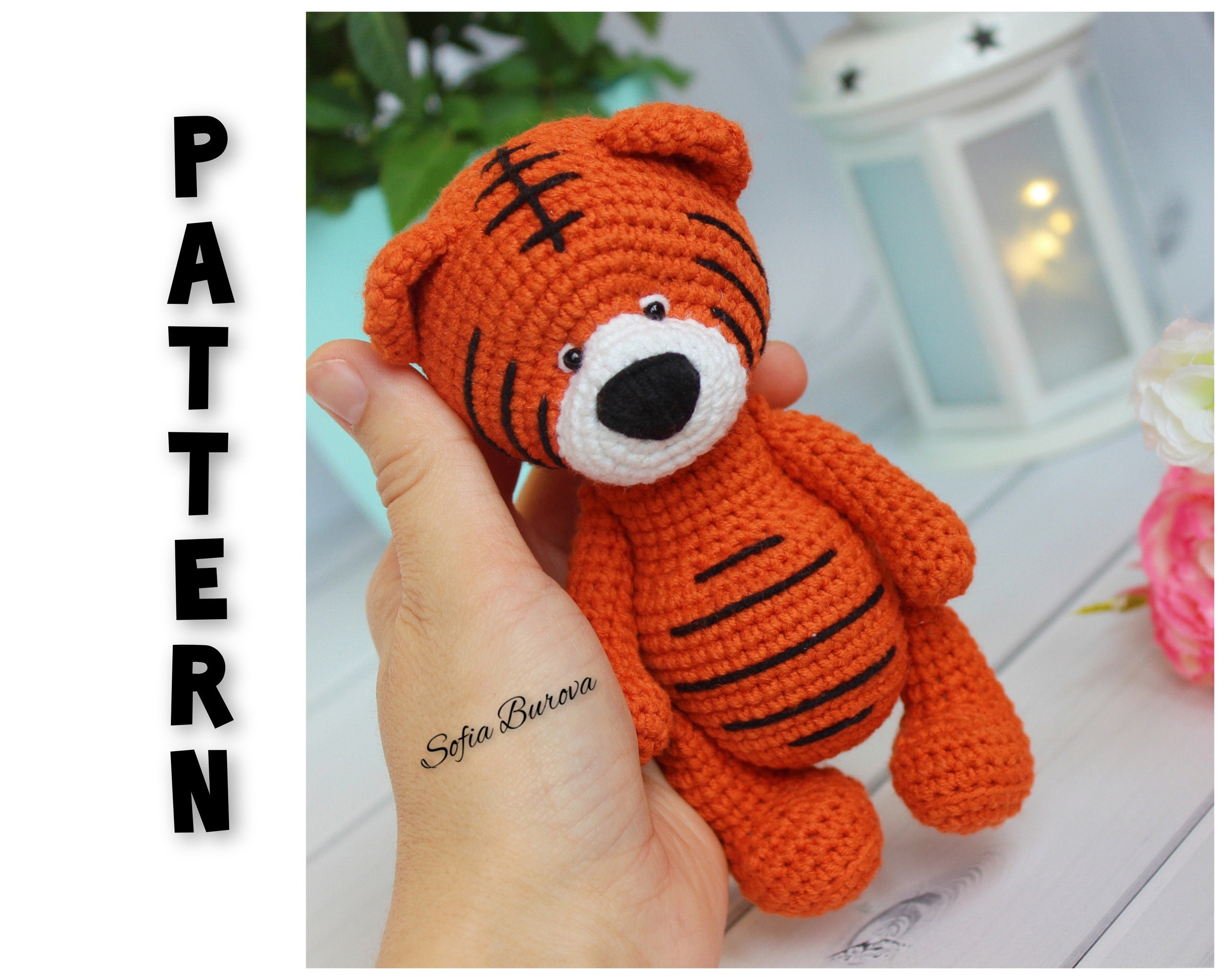 TIGER CROCHET PATTERN. Tiger Cute Crochet Pattern. Amigurumi Tiger ...