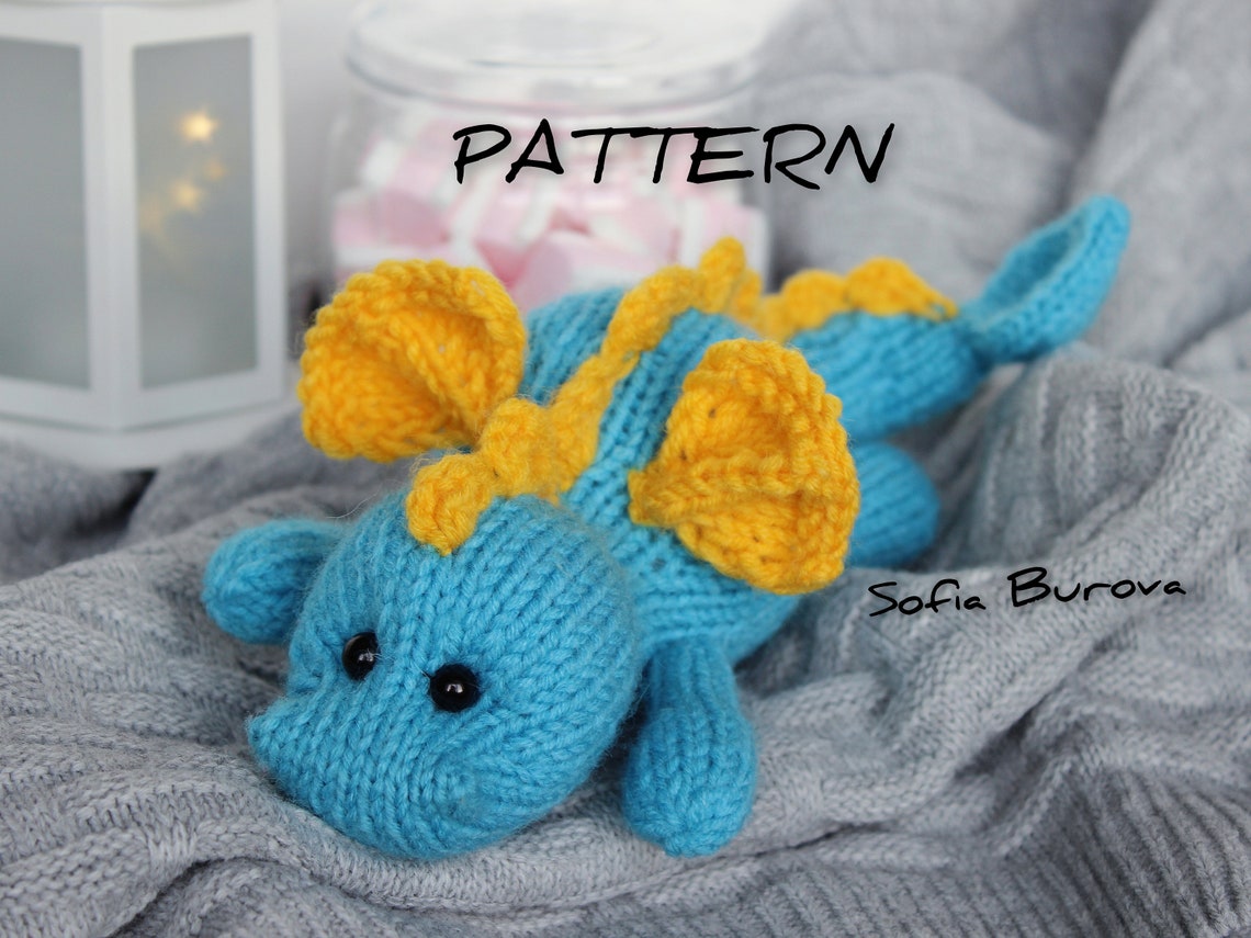 DRAGON Knitting Pattern. Knitting Toys Patterns. Amigurumi Pattern. PDF ...