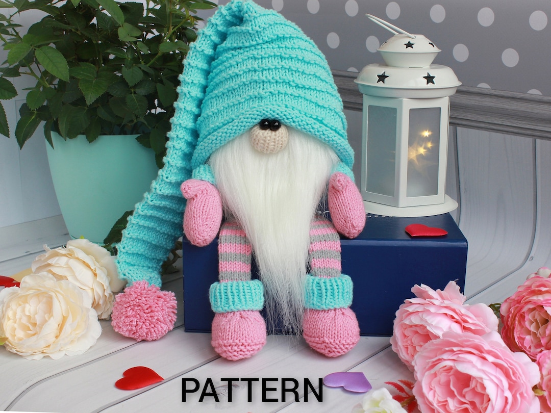 Christmas Gnome KNITTING PATTERN, Instant PDF, Easy Knitted Gnome, Christmas Home Decor, Gnome ...