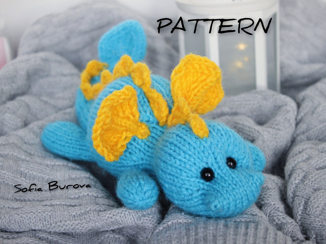 DRAGON Knitting Pattern. Knitting Toys Patterns. Amigurumi Pattern. PDF ...