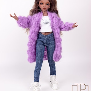 Doll Bubble Cardigan Knitting Pattern for Slim MSD | BJD | 16 Inch Doll ...