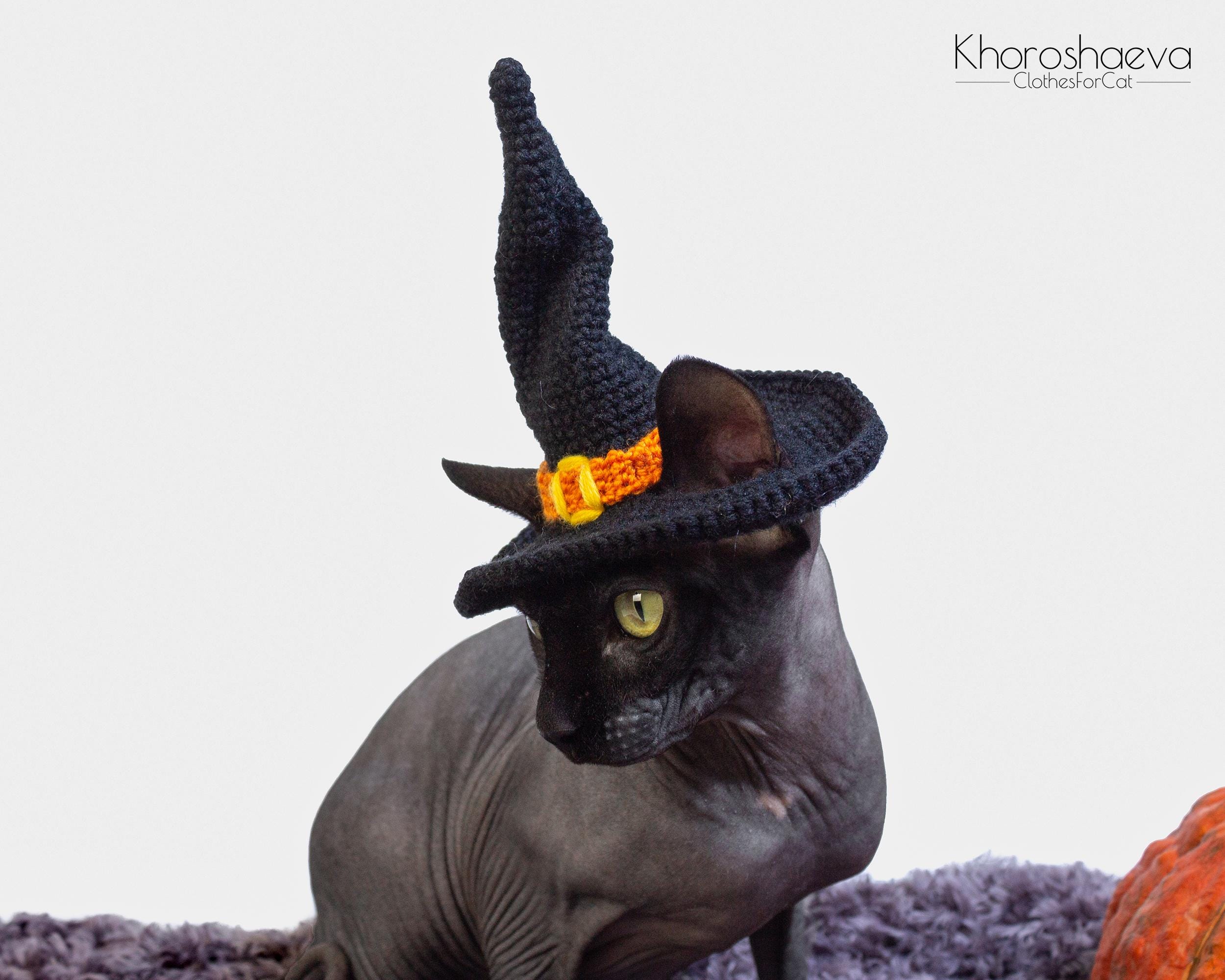 Halloween Witch Hat for Cat Crochet Pattern PDF - Etsy