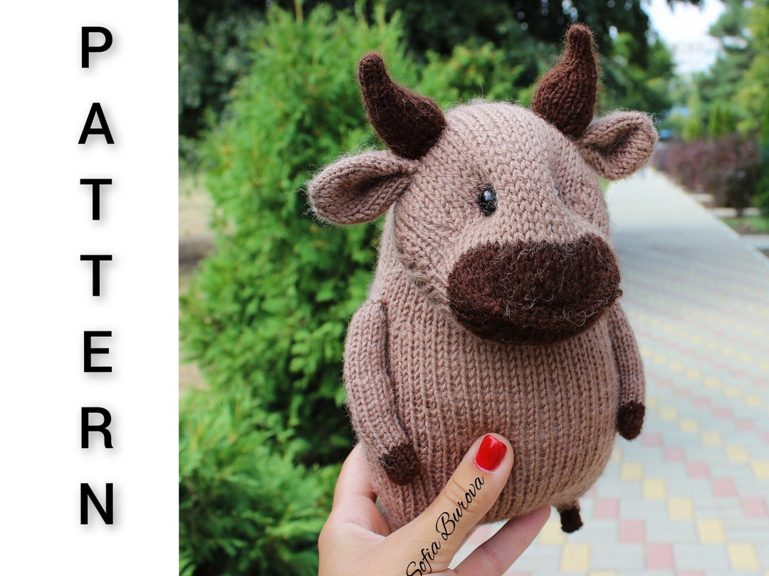 Bull Toy Knitting Pattern. Knitting Pattern Cow, Plush Pattern ...