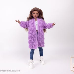 Doll Bubble Cardigan Knitting Pattern for Slim MSD | BJD | 16 Inch Doll ...