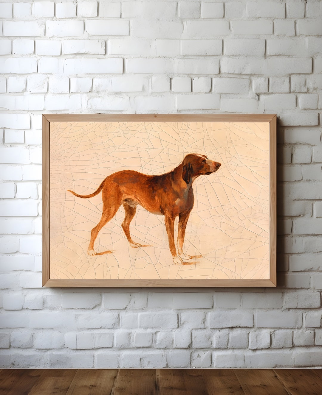 Vintage Upper Class Dog Posh Art Print Oil Painting Art Print Cabin Den ...