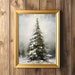 Winter Christmas Tree Print PRINTABLE Wall Art Snowy Forest Print ...