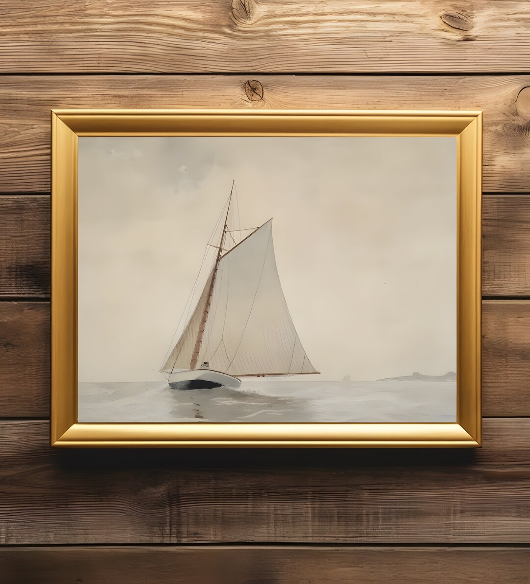 Sailing off Gloucester by Winslow Homer Neutral Sailboat Art Print ...