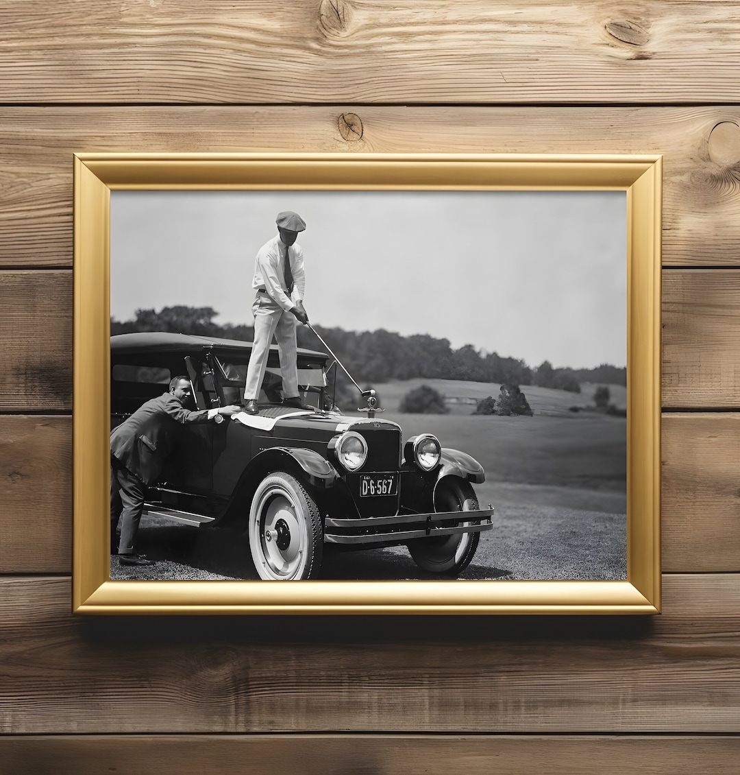 Golf Vintage Photograph Landscape Art Print Vintage Golf Course Wall ...
