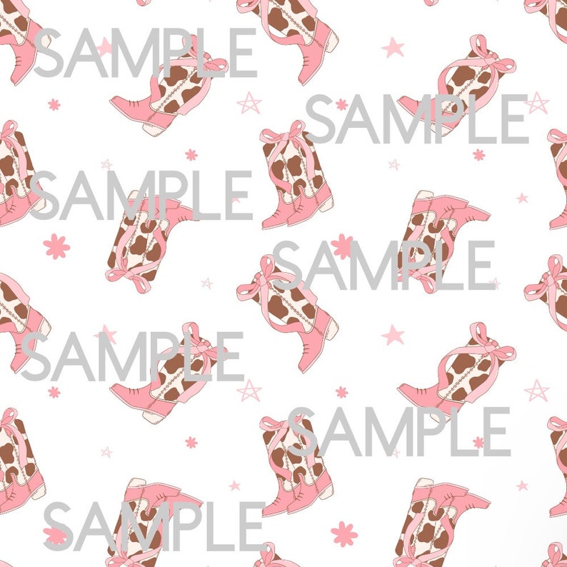 Bundle Western Coquette Seamless Digital Paper Western Pink Cowgirl ...