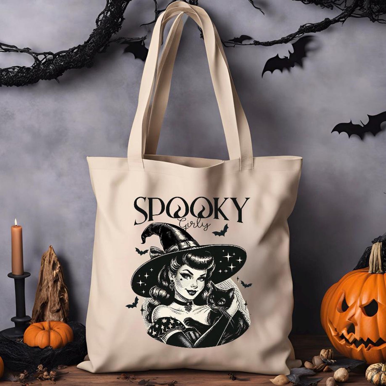 Vintage Witch PNG Halloween Pin up Witch PNG Bundle Retro Sexy Witch ...