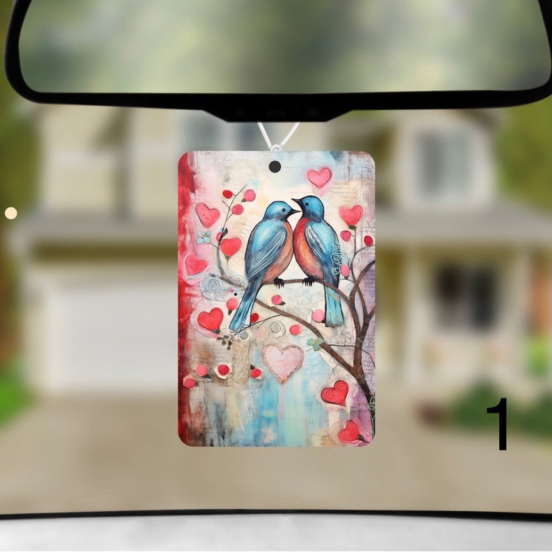 Car Freshie Bird Car Scent Air Freshener Floral Car Felt Freshie Car ...
