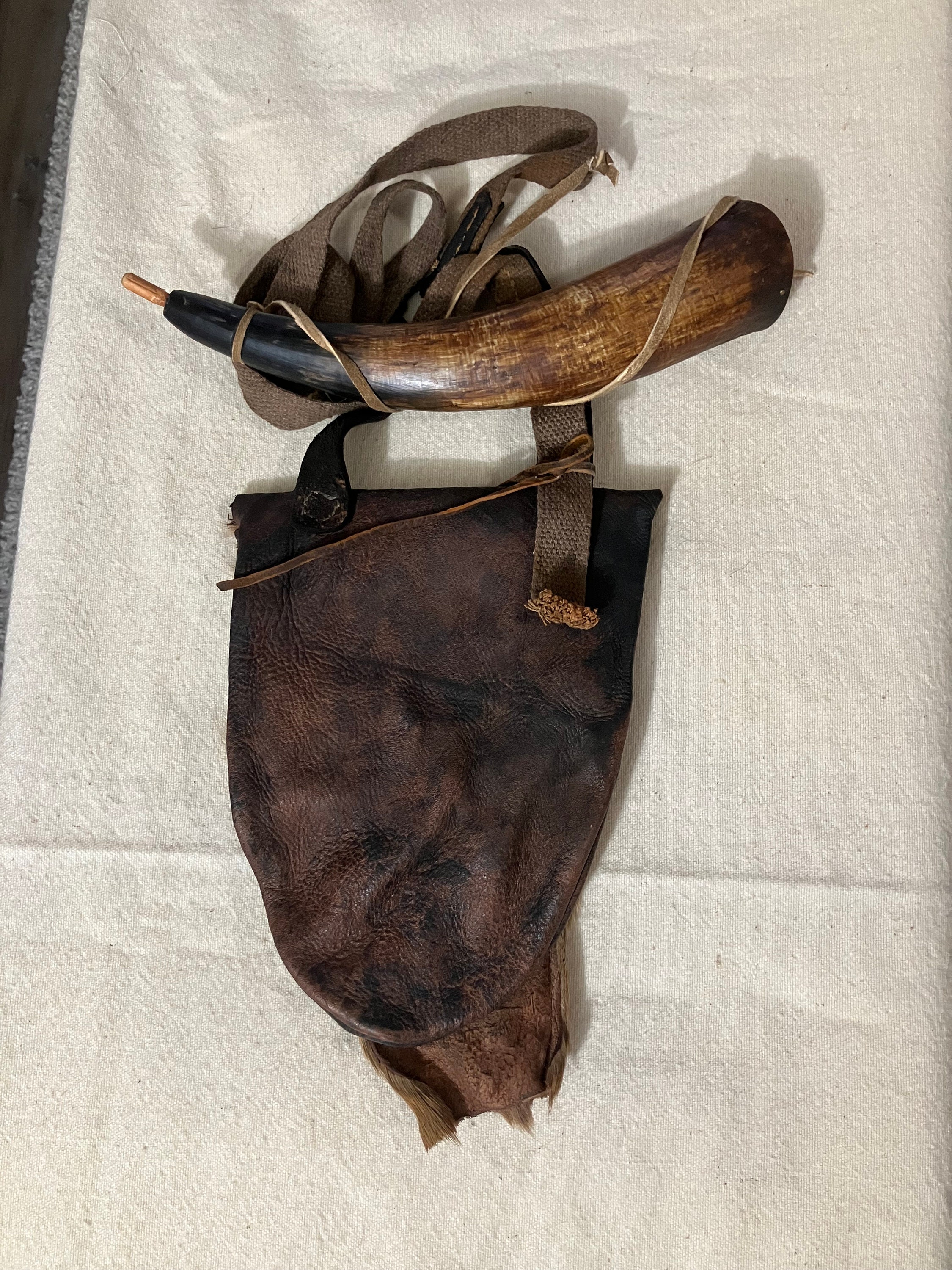 Appalachian Style Hunting Pouch and Horn. Black Powder. Long Hunter ...