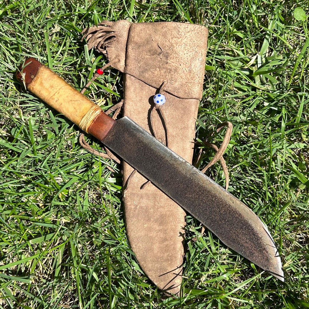 Mountain Man/buffalo Hunter Butcher Knife and Sheath | Outdoor ...