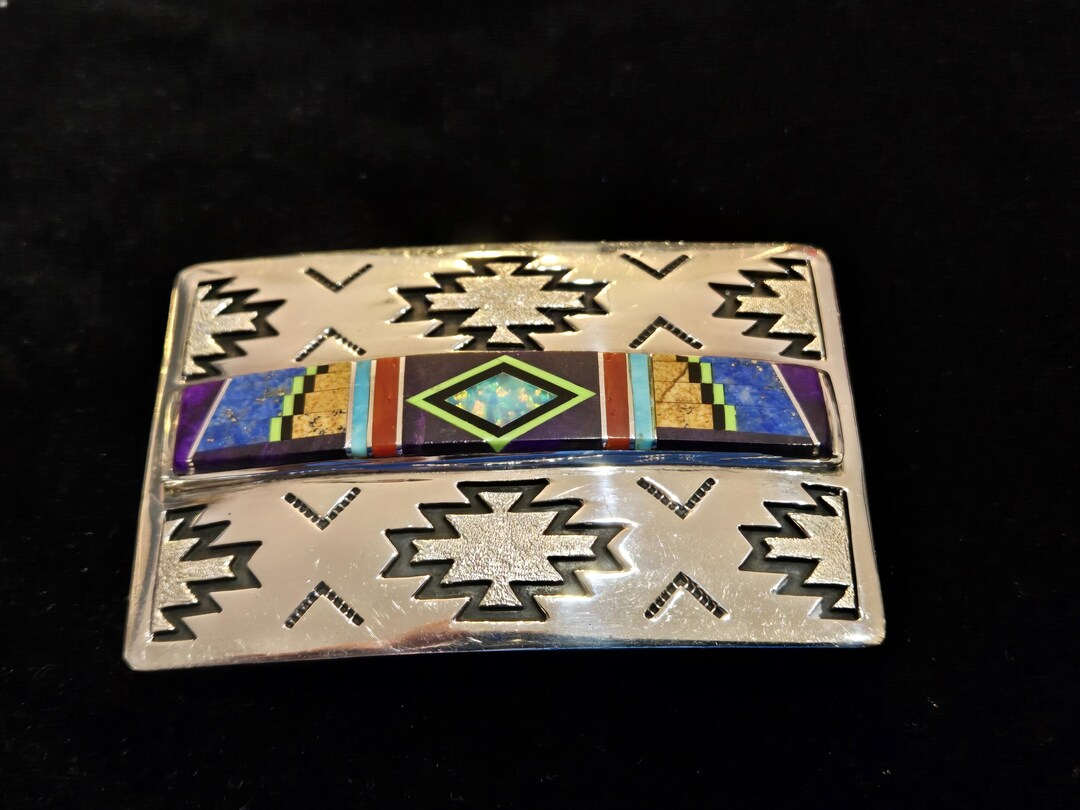 Abraham Begay Inlay Belt Buckle - Etsy