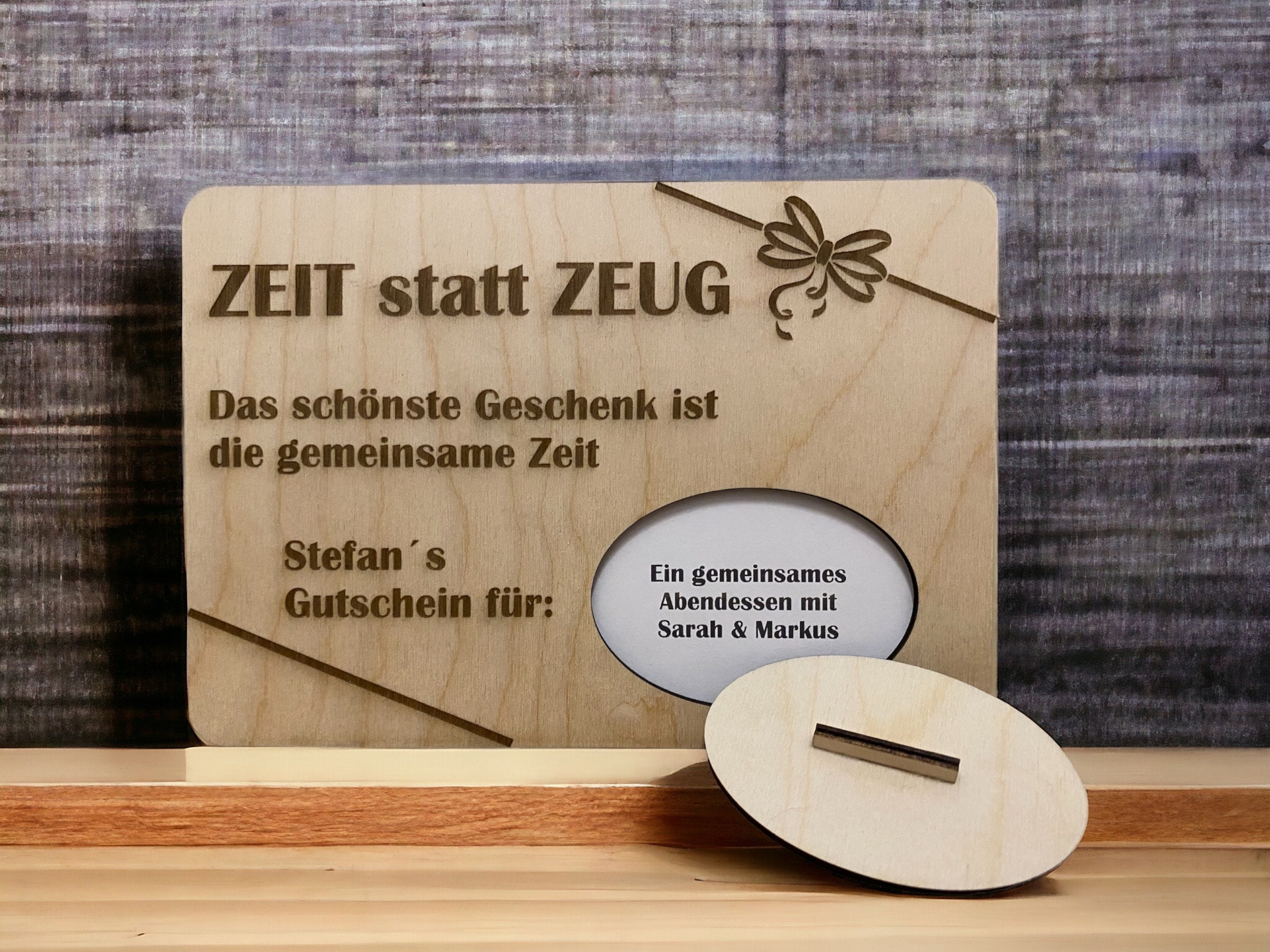Zeit statt Zeug/ Gutschein/ Geschenk/ personalisiert - Etsy.de
