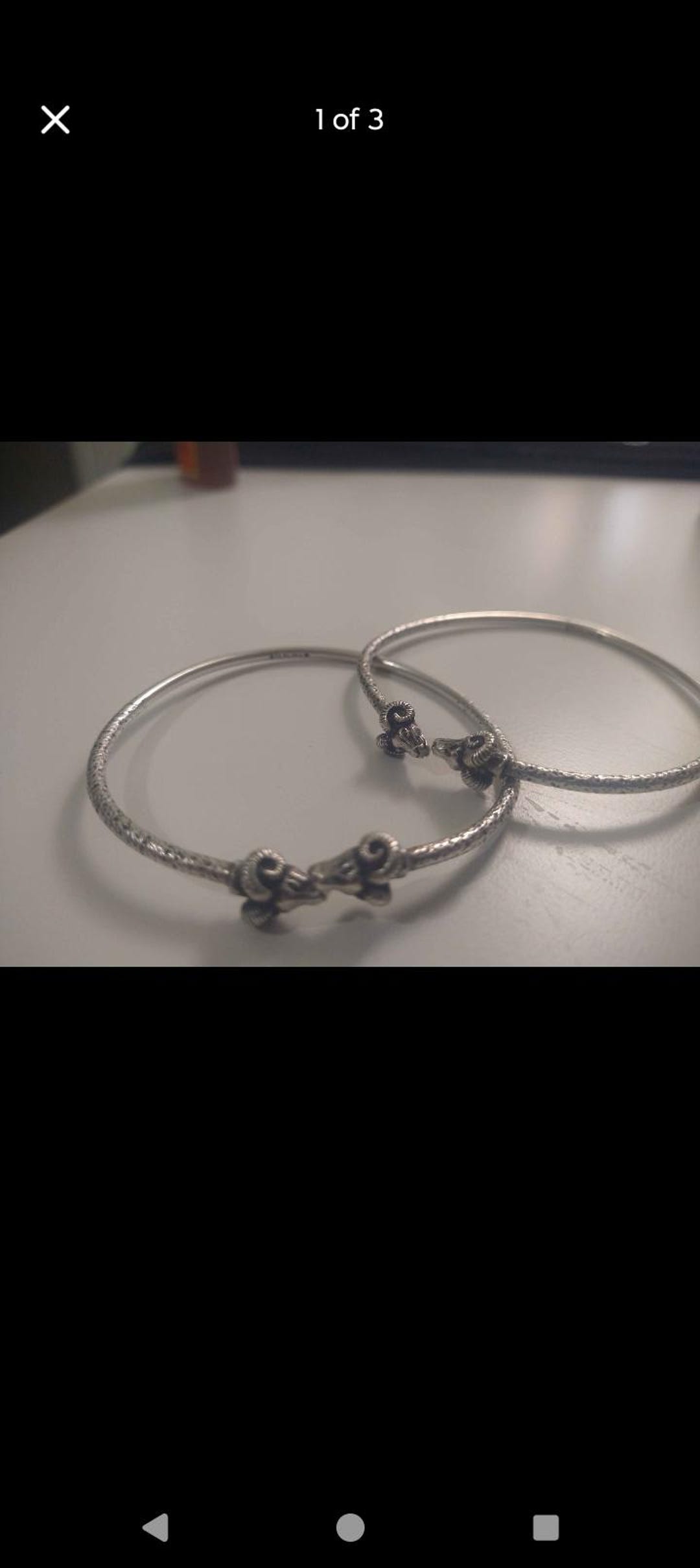 Sterling Silver Ram Head Bracelets - Etsy