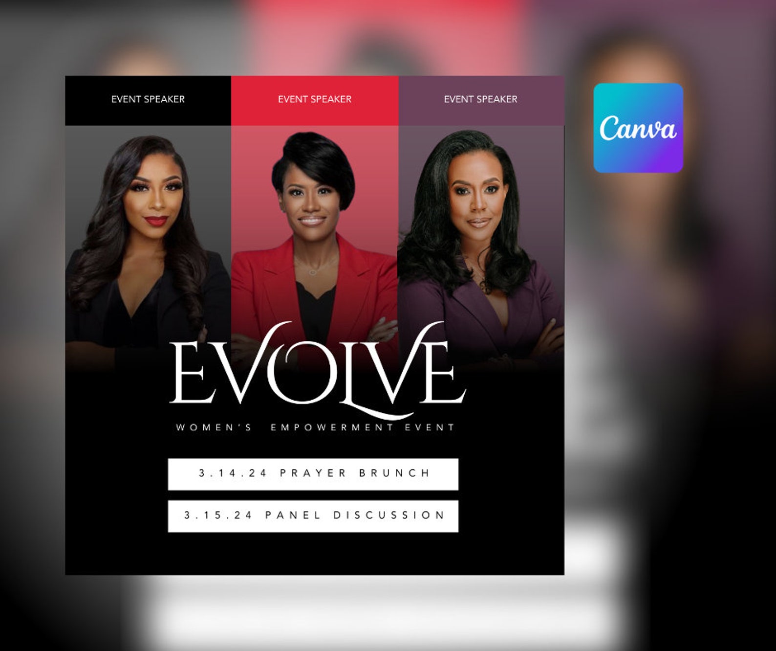 Custom Canva Flyer Template - WOMENS EVENT, Women's Empowerment ...