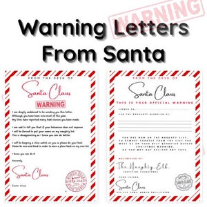 Santa Warning Letter, Final Warning Letter - Etsy