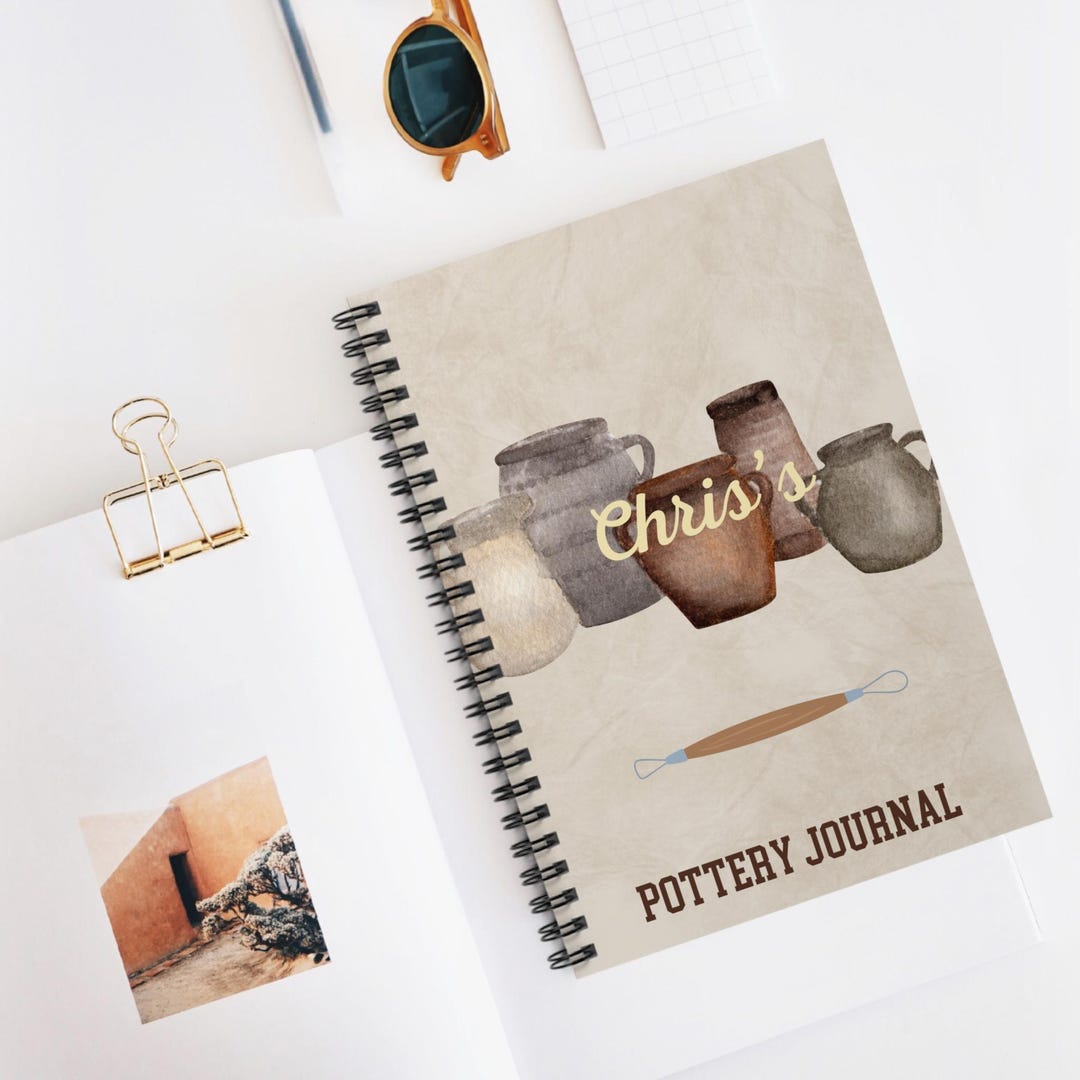 Personalized Name Pottery Journal, Gift for Potter, Ceramicist Birthday ...