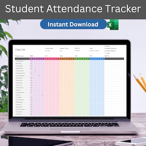 Class Student Absence List, Attendance Record Template, Student or ...