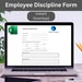 Employee Discipline Form, Disciplinary Action Template for Employer and ...