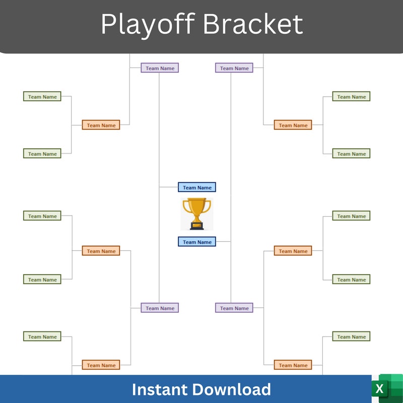 64 Team Bracket - Etsy