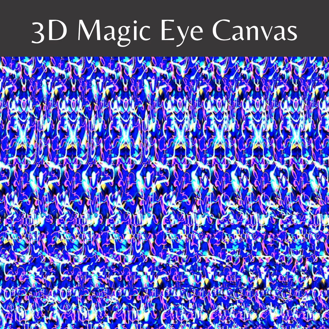 3D Magic Eye Canvas Art, Stereogram Canvas Artwork, Home Decor, Majic ...