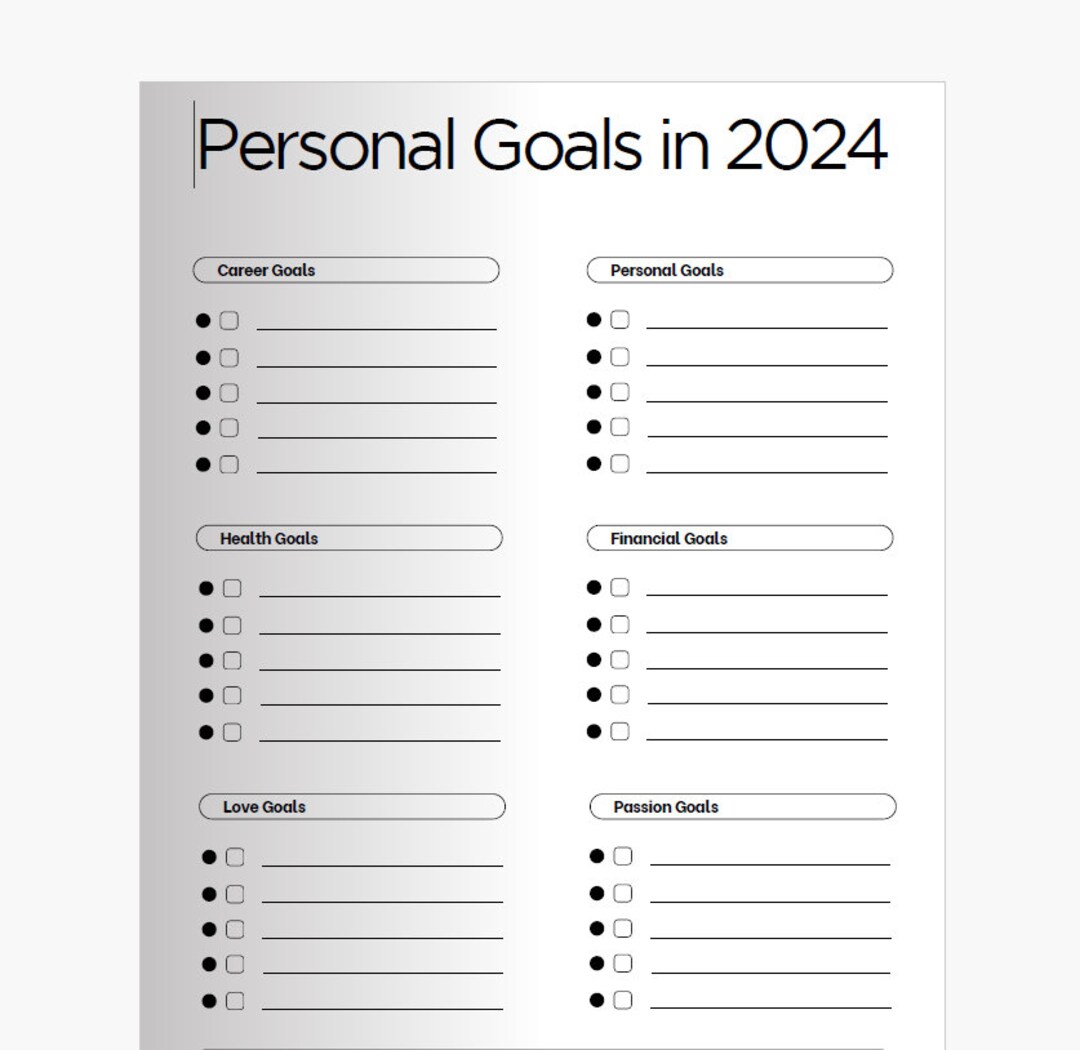 Personal Goals 2024, 2024 Goal Setting, Professional Goals, Business ...