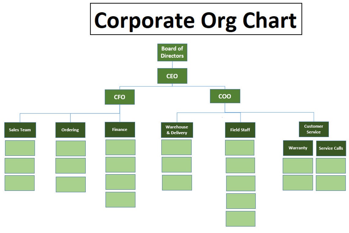 Company Org Chart, Organizational Chart, Business Plan, Business ...