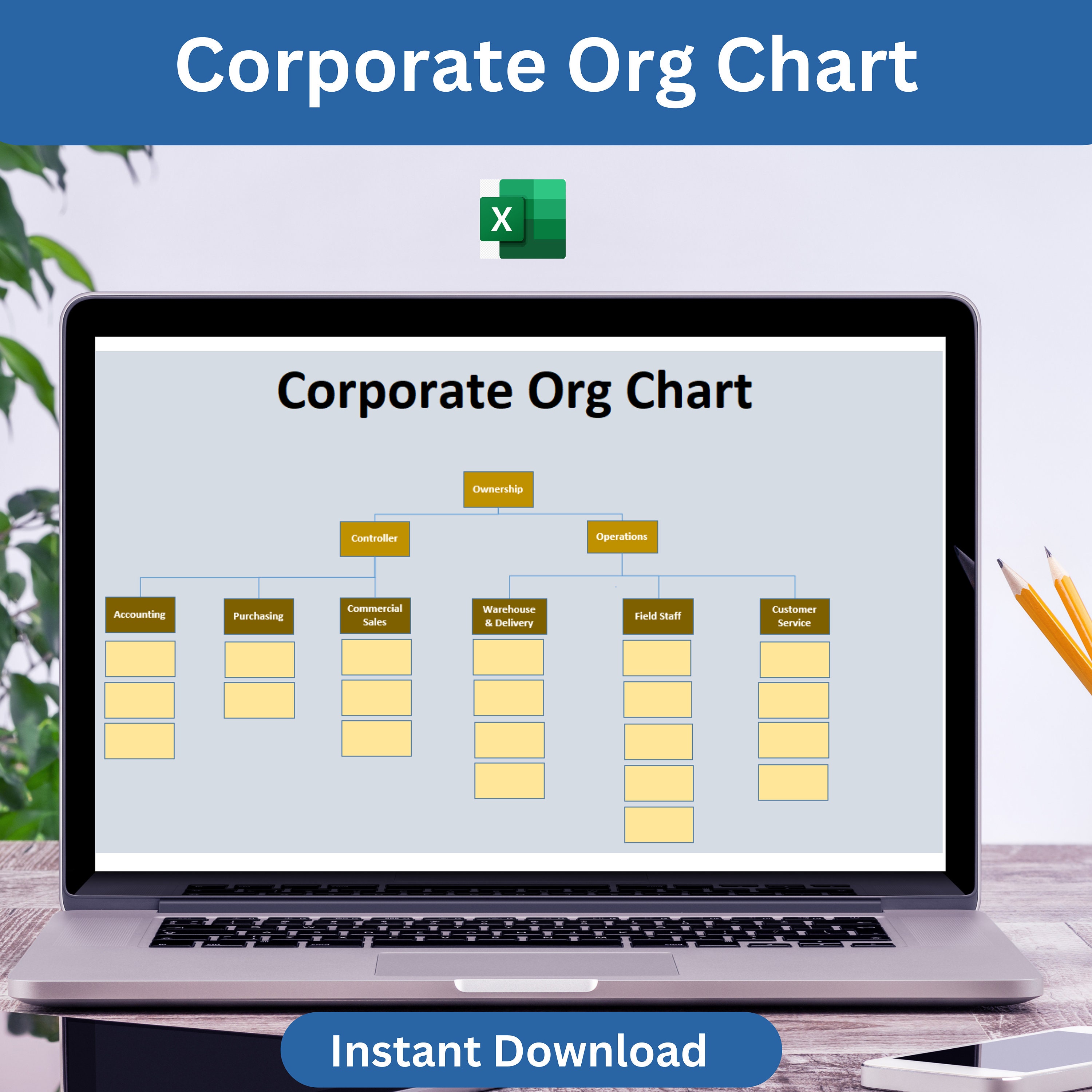 Company Org Chart, Organizational Chart, Business Plan, Business ...