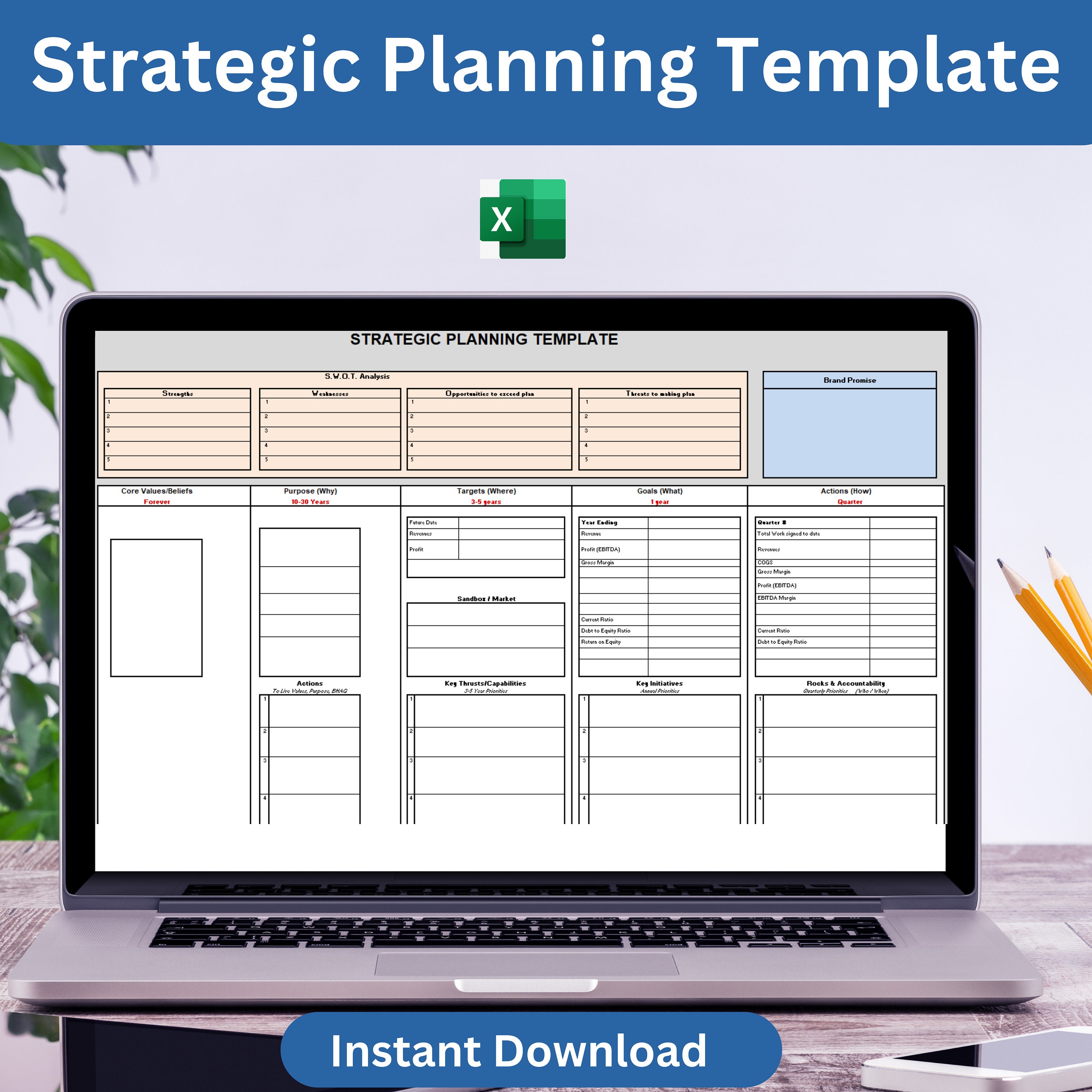 One Page Strategic Plan, Strategic Plan, Business Plan, One Page ...